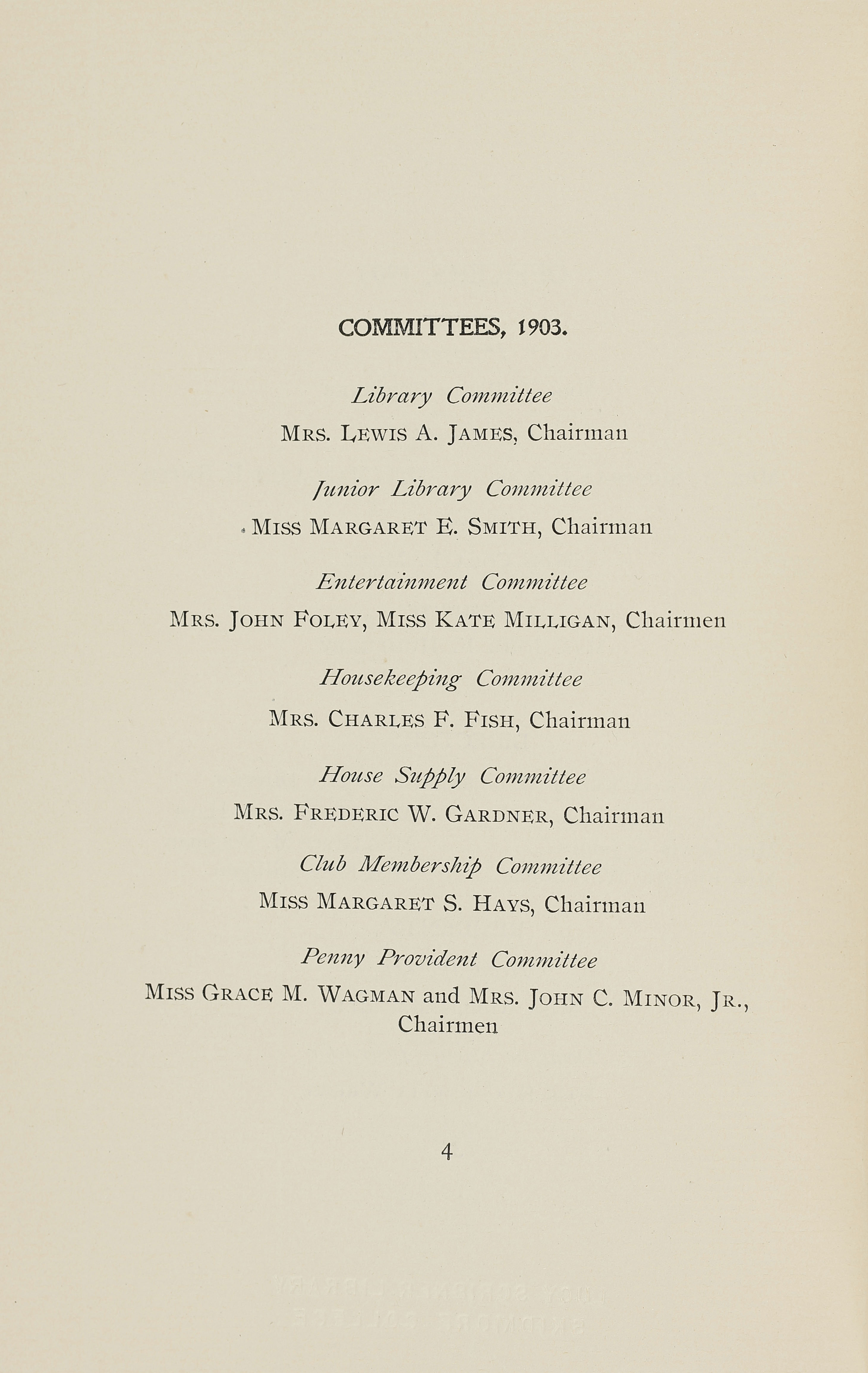 Year book of the Young Women's Industrial Club of Saratoga Springs, N.Y.