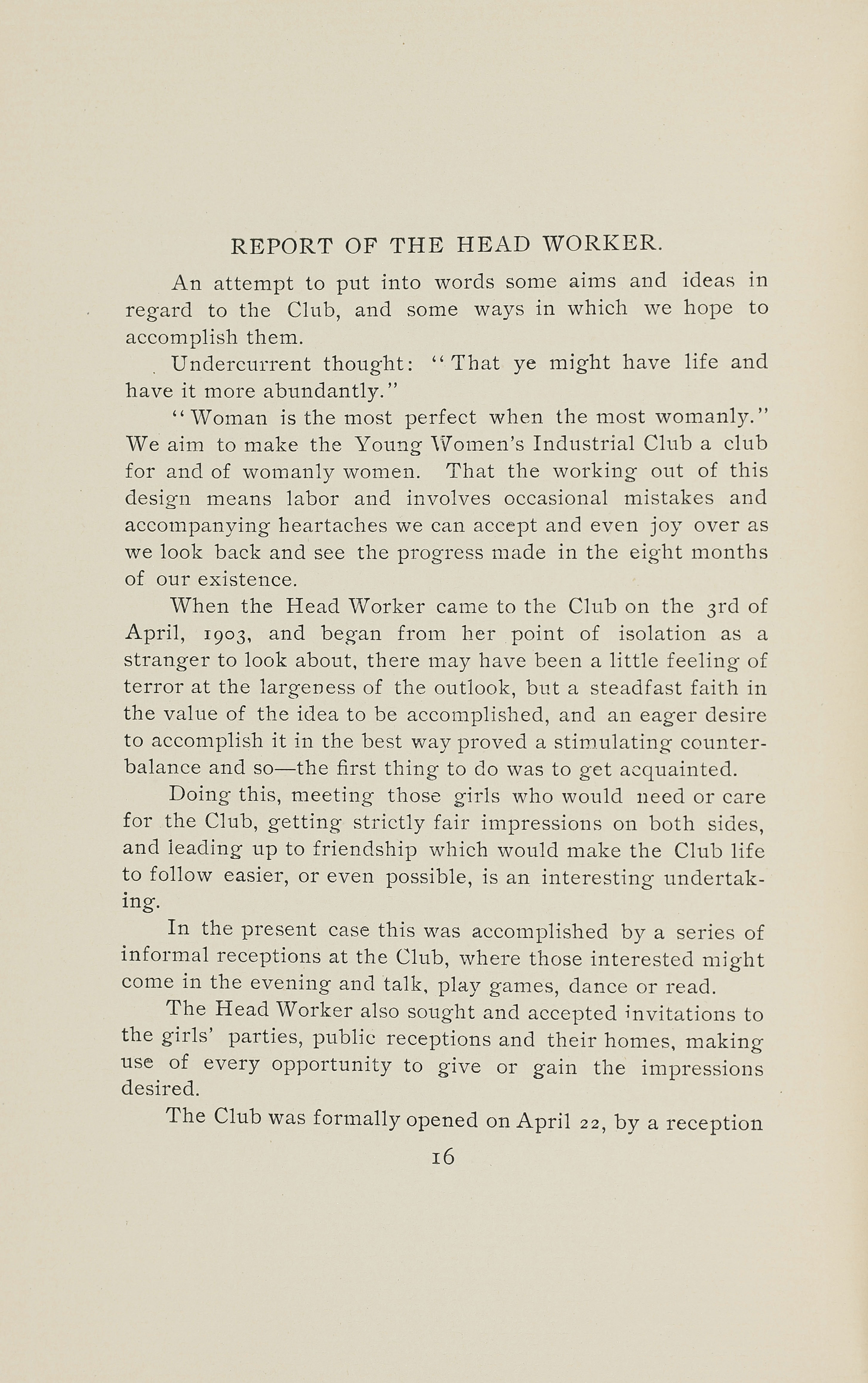 Year book of the Young Women's Industrial Club of Saratoga Springs, N.Y.