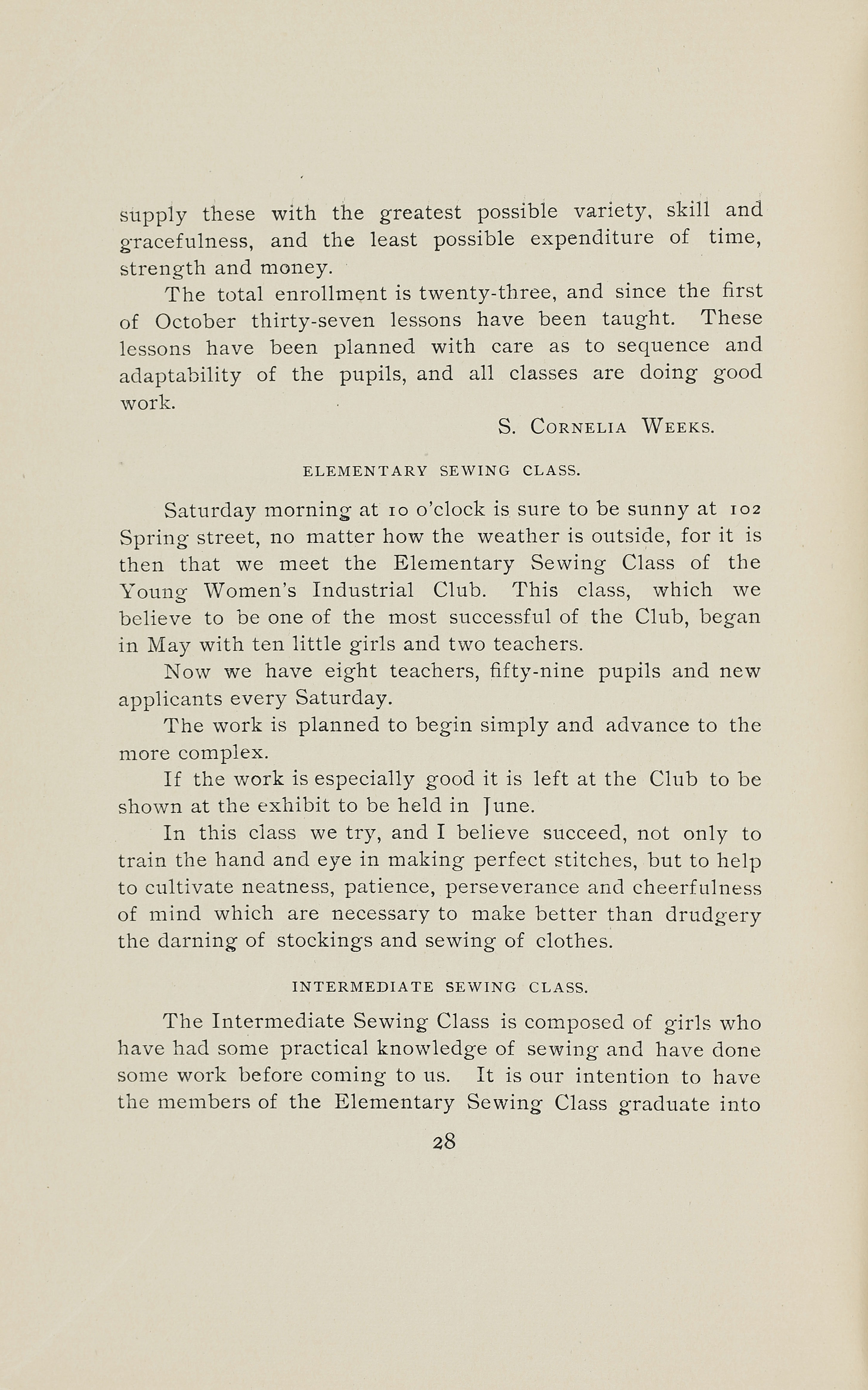 Year book of the Young Women's Industrial Club of Saratoga Springs, N.Y.