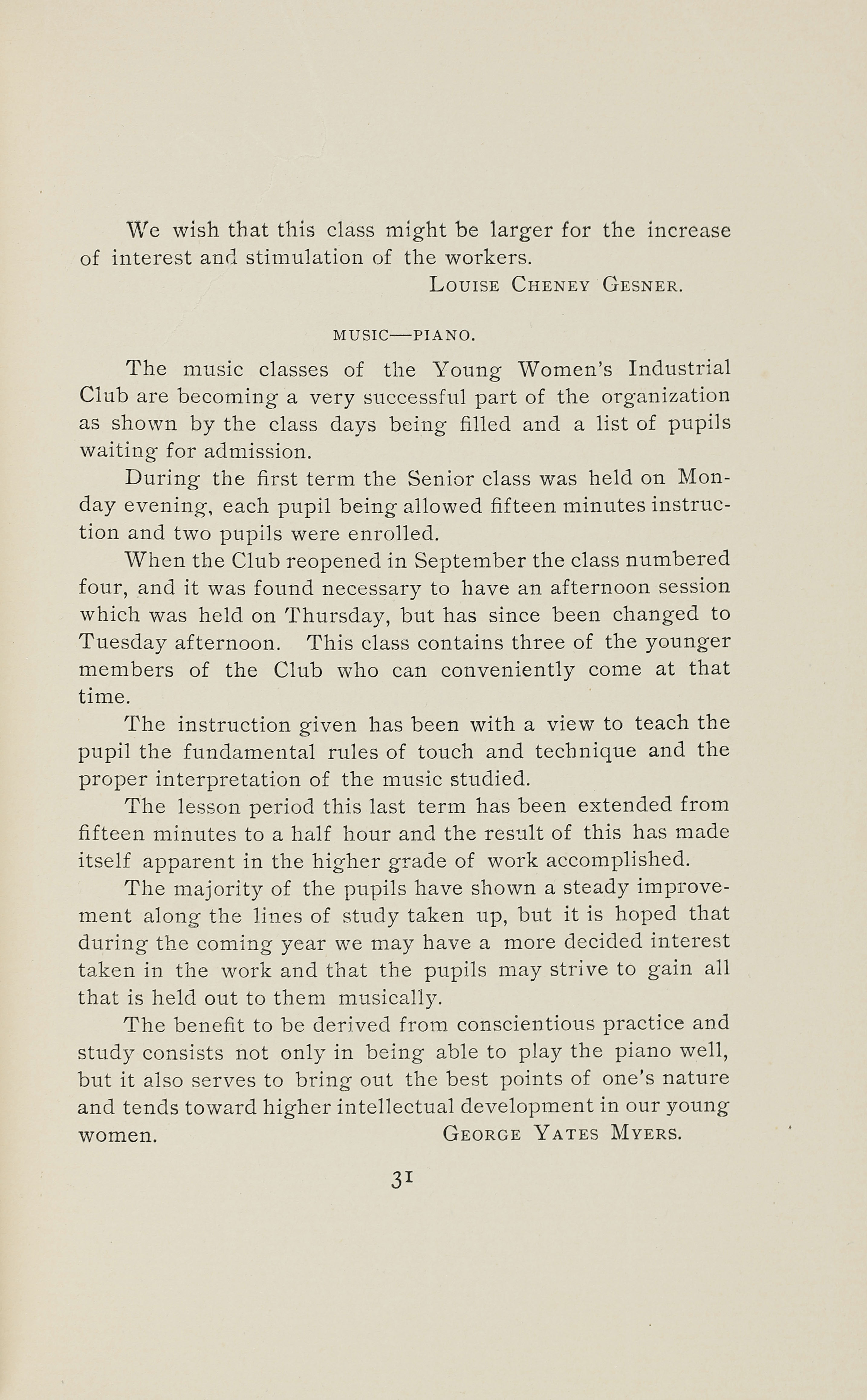 Year book of the Young Women's Industrial Club of Saratoga Springs, N.Y.