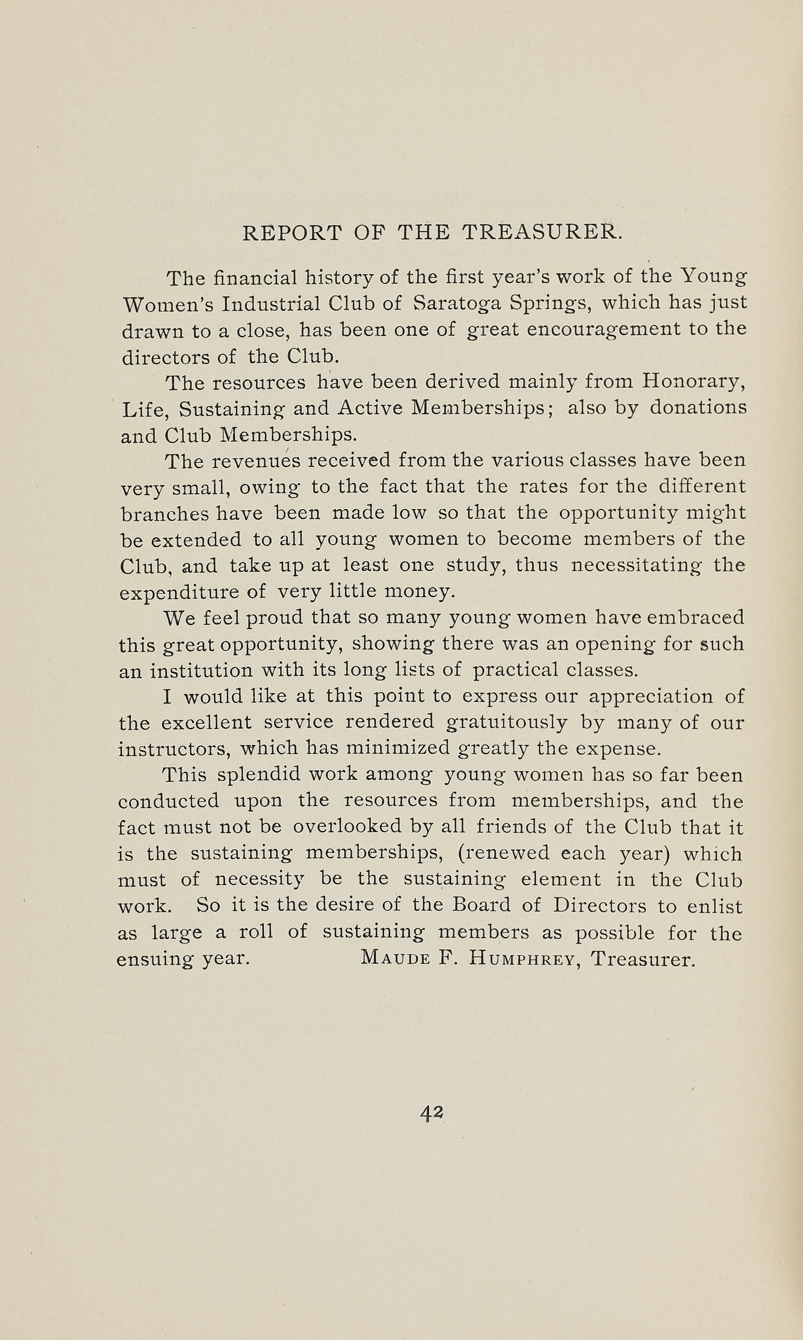 Year book of the Young Women's Industrial Club of Saratoga Springs, N.Y.