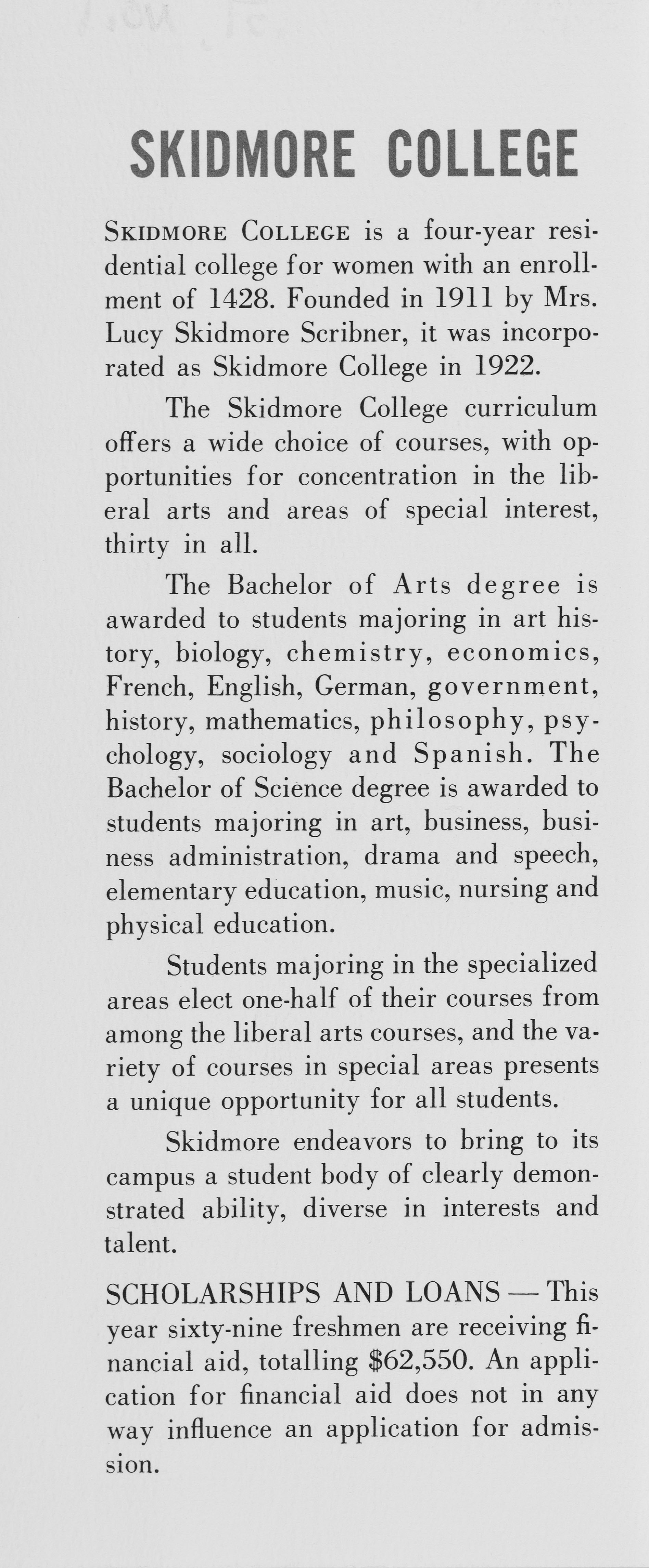 Bulletin, 1965-1966 : a profile: class of 1969