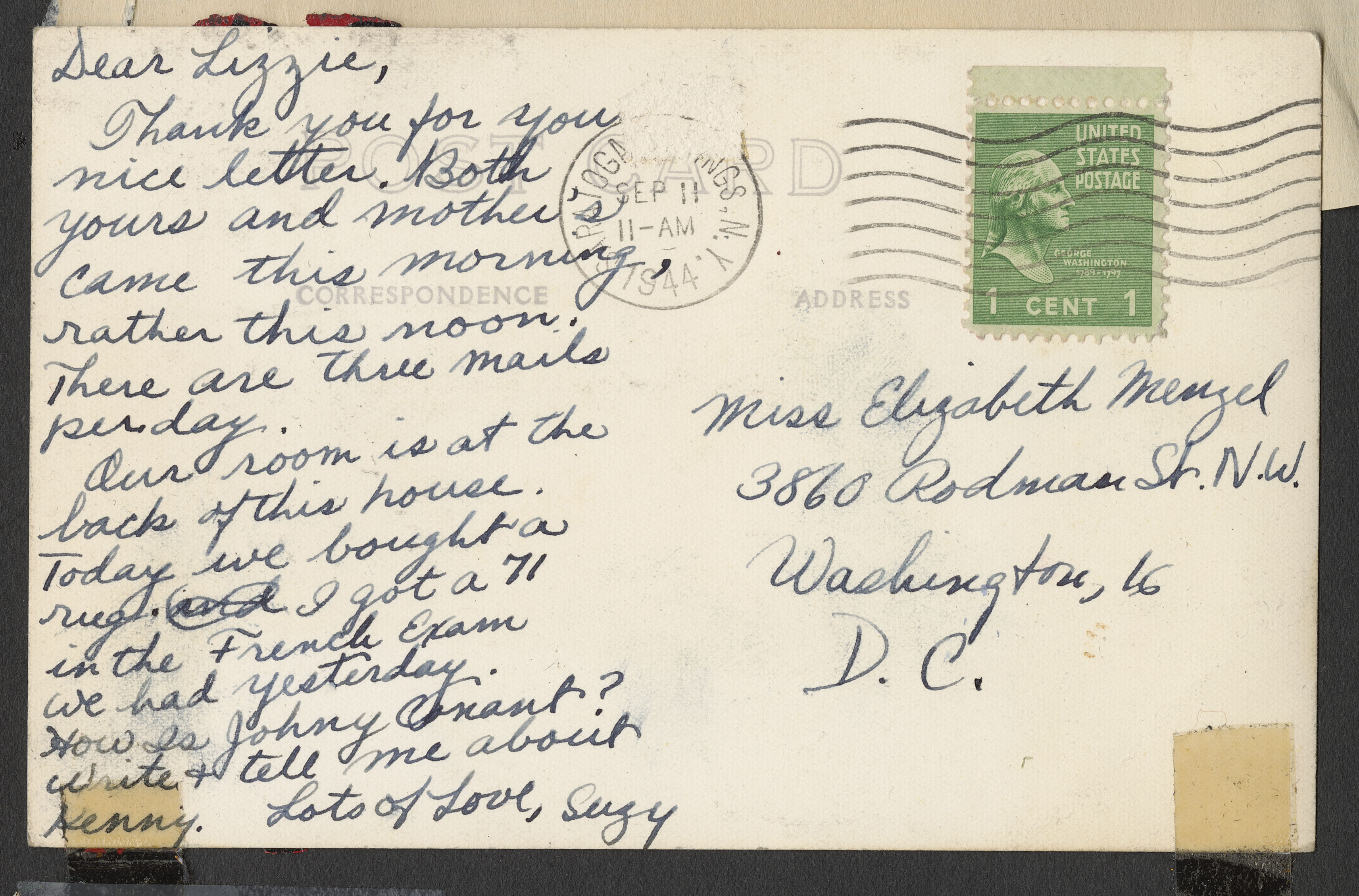 Suzanne Kay Menzel '48 - scrapbook, 1944-1950/later additions