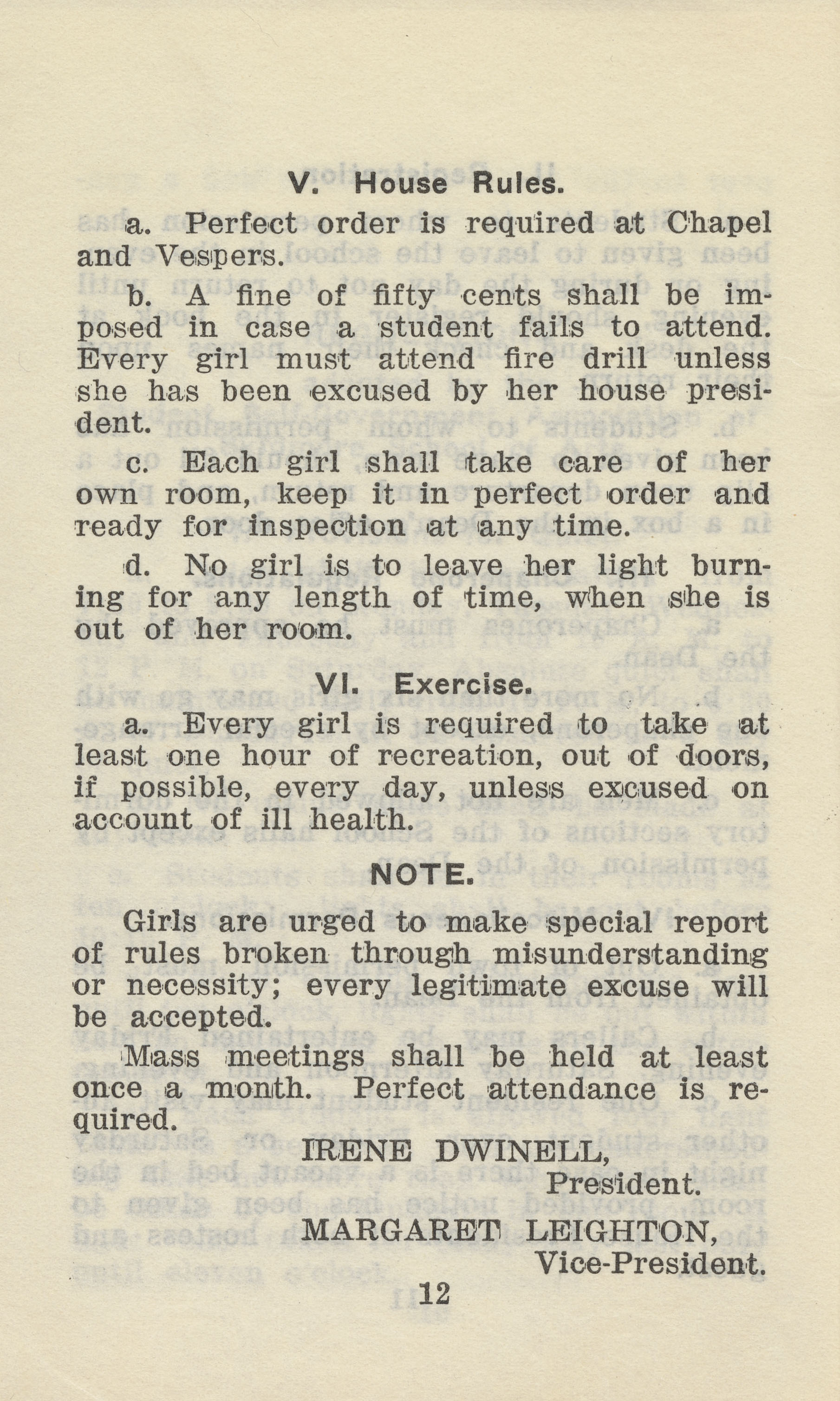 Students' Handbook, 1916-1917
